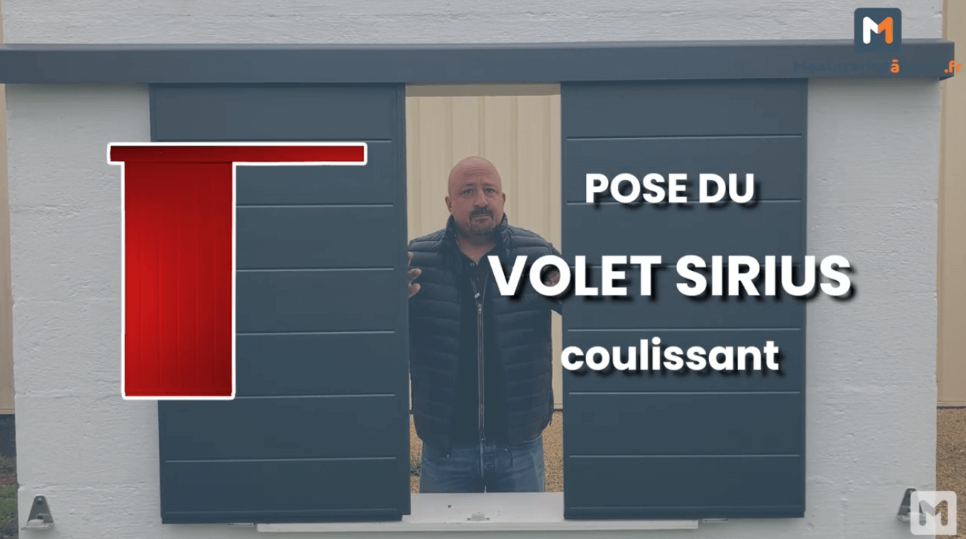 Pose du volet coulissant Sirius sur gonds existants - Menuiseries à Poser